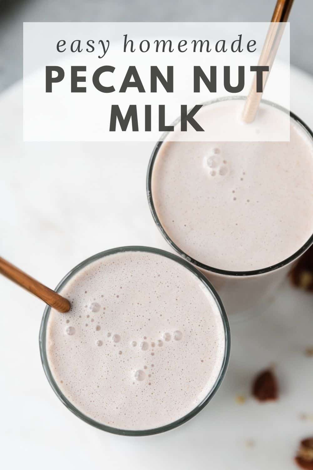Homemade Pecan Nut Milk - The Toasted Pine Nut