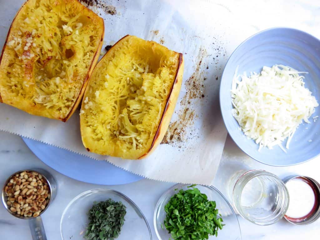 Garlic + Herb Spaghetti Squash - The Toasted Pine Nut