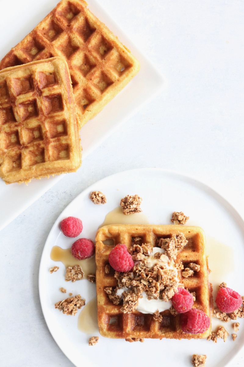 Fluffy Sweet Potato Waffles - The Toasted Pine Nut