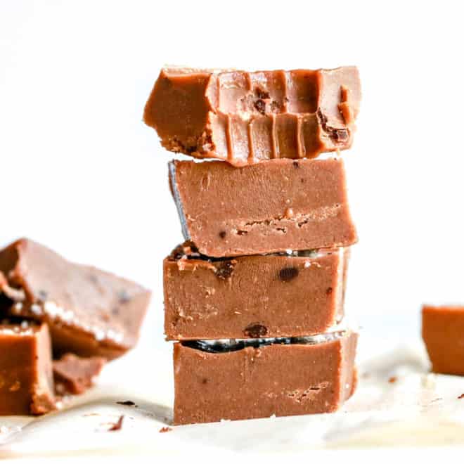Chocolate Tahini Freezer Fudge - The Toasted Pine Nut