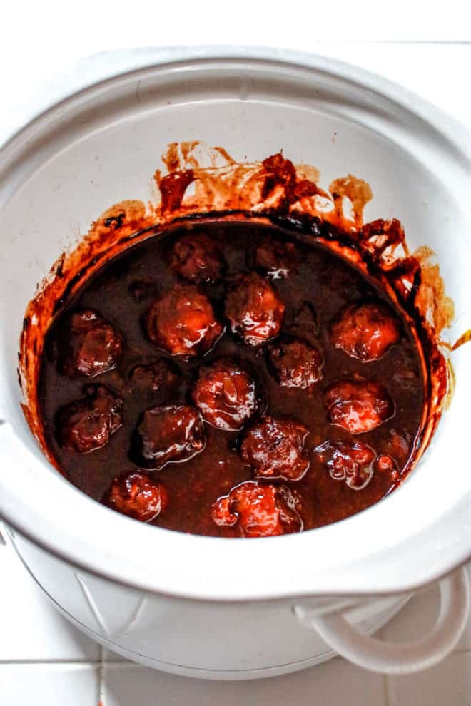 Slow Cooker BBQ Turkey Meatballs - The Toasted Pine Nut