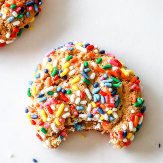 Chewy Cashew Butter Sprinkle Cookies - The Toasted Pine Nut