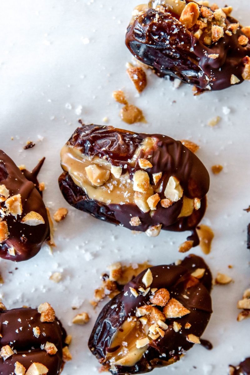 Peanut Butter Stuffed Chocolate Covered Dates - The Toasted Pine Nut