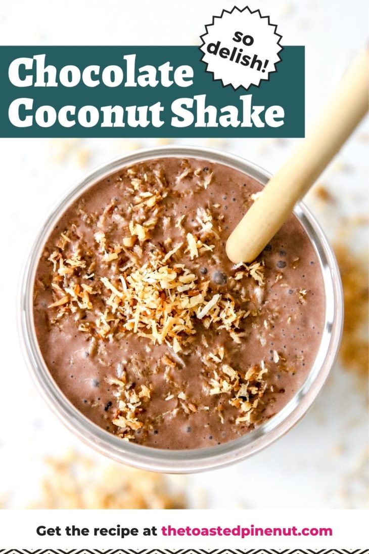 10-Min Creamy Chocolate Coconut Shake - The Toasted Pine Nut
