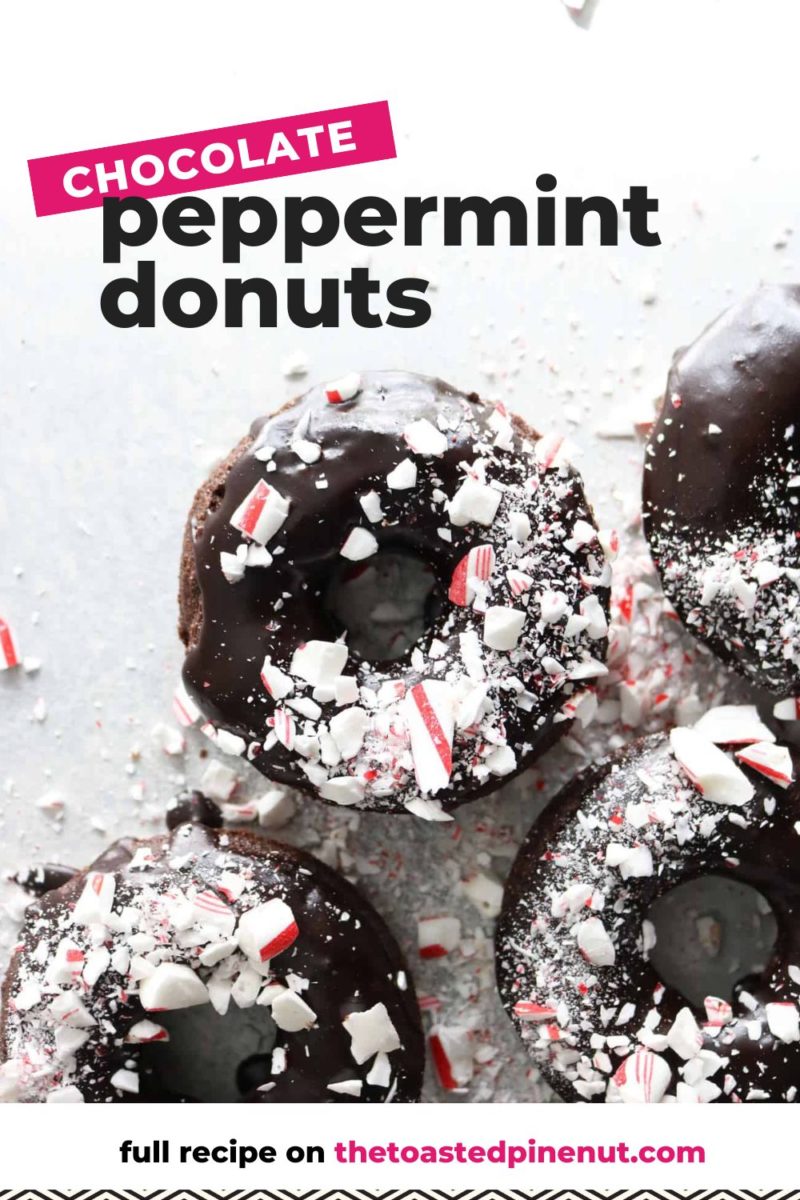Cakey Chocolate Peppermint Donuts using Almond Flour - The Toasted Pine Nut