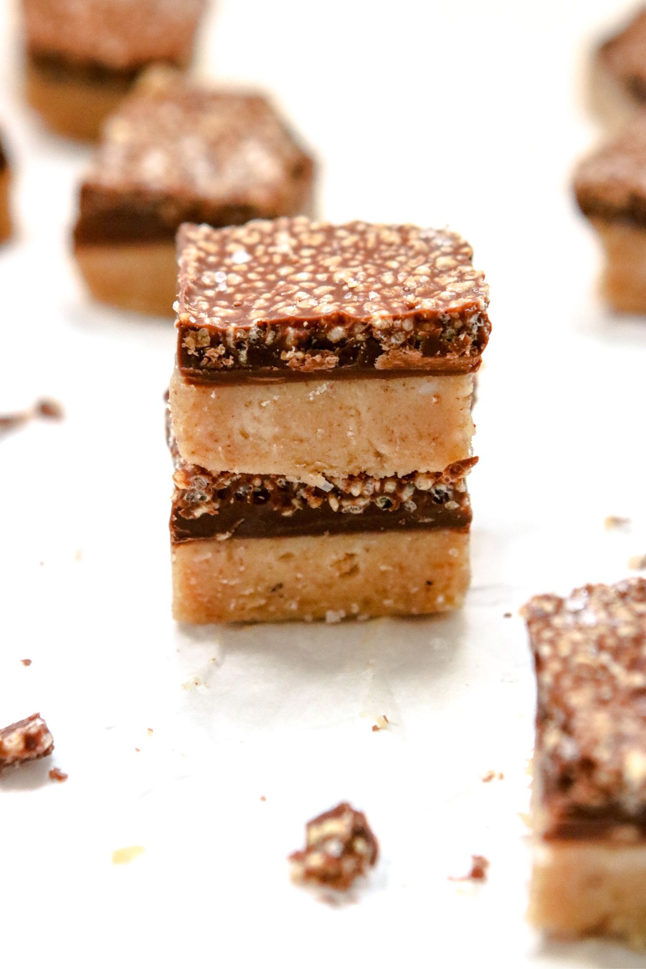 Two-Bite Crispy Chocolate Peanut Butter Banana Bites - The Toasted Pine Nut