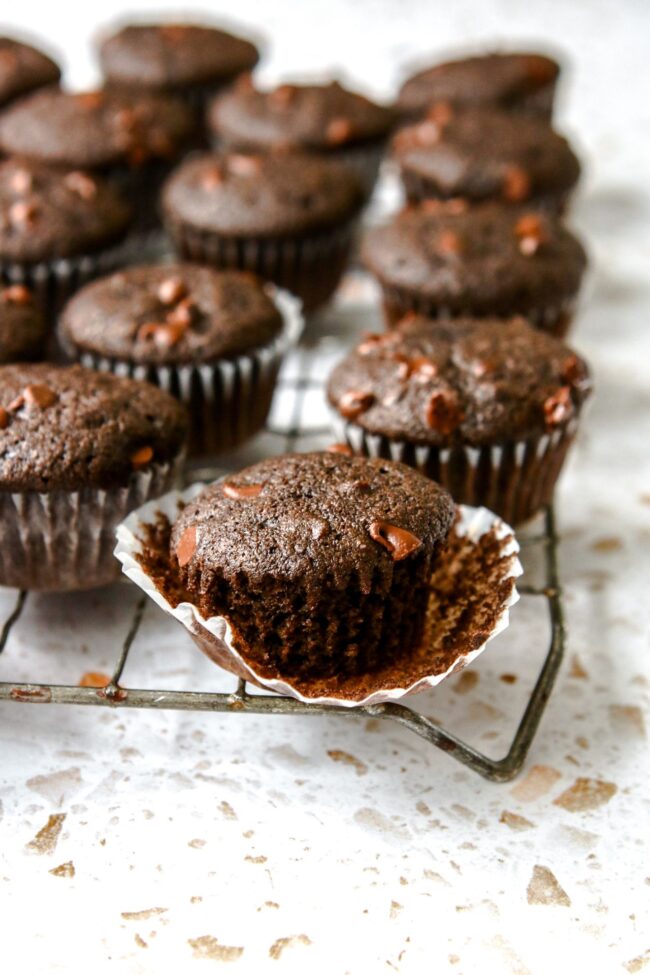 25-Min Fluffy Mini Chocolate Muffins (with Oat Flour) - The Toasted ...