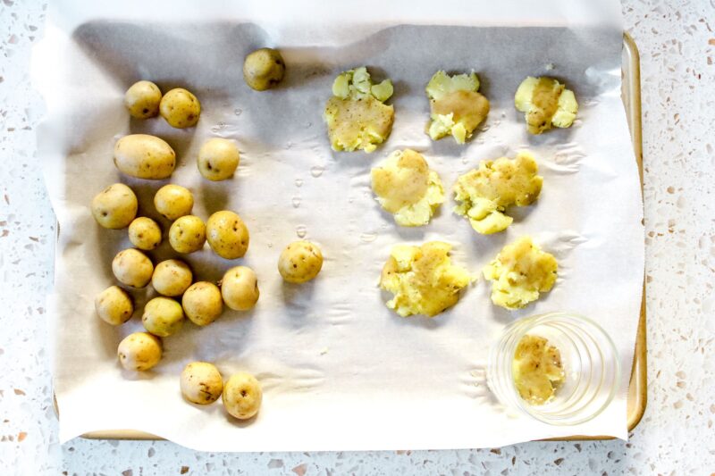 Crispy Smashed Potatoes with Sour Cream and Jammy Caramelized Onions ...